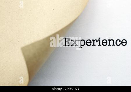 Experience Dictionary Definition single word with soft focus Stock ...