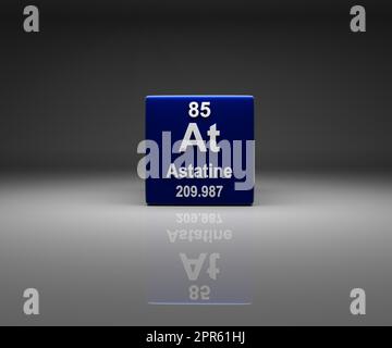 Astatine At chemical element. Astatine Sign with atomic number ...