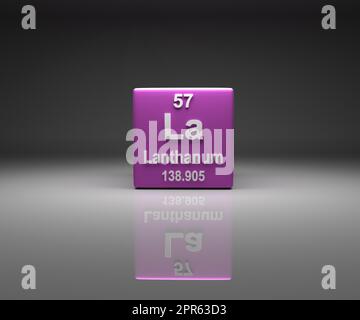 Lanthanum La chemical element. Lanthanum Sign with atomic number ...