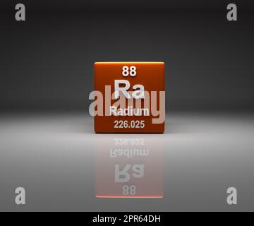 Radium chemical element, Sign with atomic number and atomic weight ...