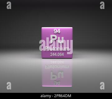 Plutonium Pu chemical element. Plutonium Sign with atomic number ...