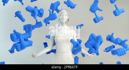 Social Media Affirmation and Validation Through Fans Concept Stock ...
