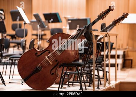 cello on the stage of the Philharmonic during a concert Stock Photo - Alamy