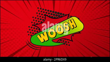 Comic lettering WOOSH on white background - Vector illustration Stock ...