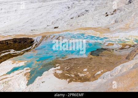natural thermal baths in pamukkale. Turkey Stock Photo - Alamy