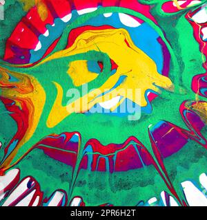 splash paint spinning splattered colorful sun yellow background messy ...