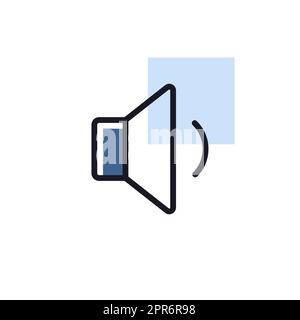 Minimum volume sound music vector on black background icon. Graph ...