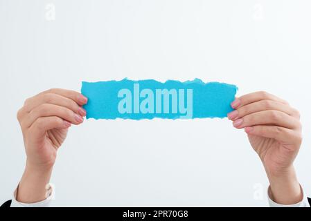 Businesswoman holding empty paper. Abstract christmas backgrond Stock ...