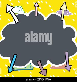 Important Messages Written In Shape Of Cloud With Arrows Around Stock ...