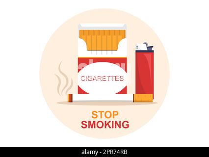 Stop Smoking or No Cigarettes for Fight Against Unhealthy Smoker Habit ...