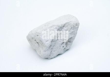 chalk sedimentary rock isolated over white background Stock Photo - Alamy