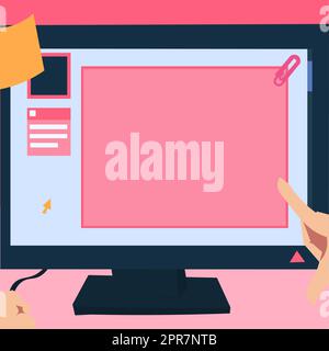 Hand Touching Screen Of Desktop Inside Web Browser Showing Recent ...