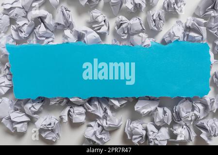 Paper Wraps Placed Under Important Informations. Wrinkled Notes ...