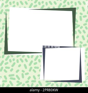 Blank Message Boxes Over Color Background Design. Creative Banners For ...