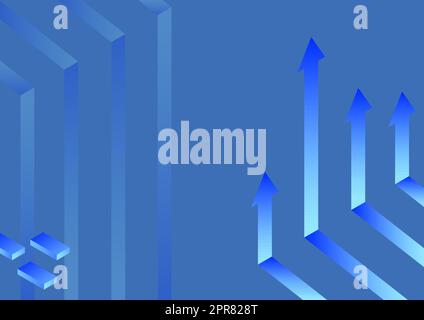 Arrow system pointing upwards symbolizing successful project completion ...