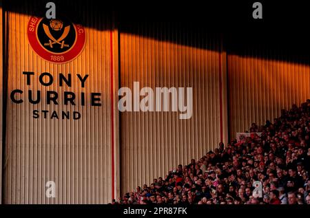 General view of the Tony Currie stand at Bramhall Lane Stock Photo - Alamy