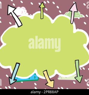 Important Messages Written In Shape Of Cloud With Arrows Around ...