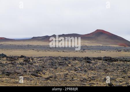 Desolate landscape, Askja caldera area, Iceland. Central highlands of ...
