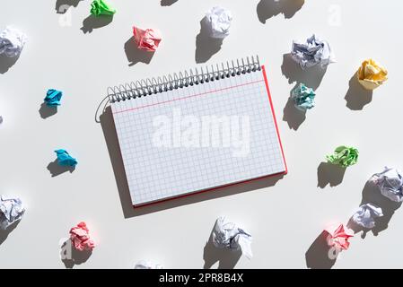 Notebook With Important Messages Surrounded By Paper Wraps. Crutial ...