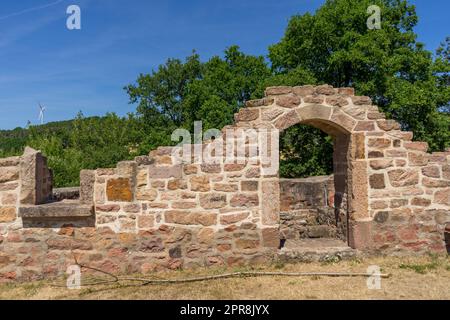 Castle ruin Wartenberg in the near of the german city called Bad ...