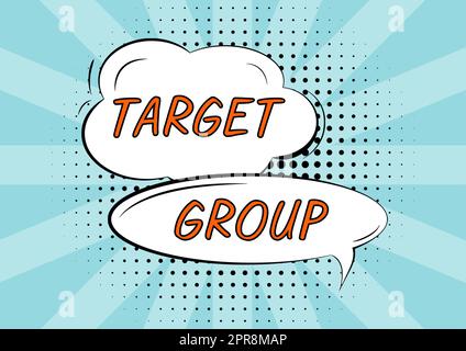 Hand writing sign Target Group. Business showcase Particular showing ...