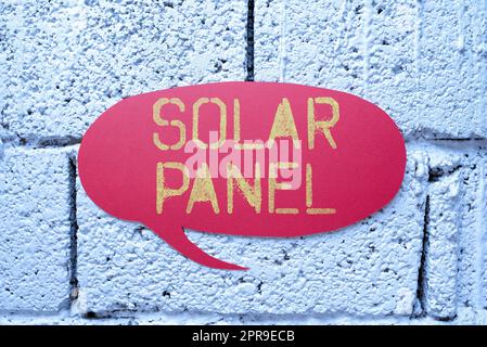 Conceptual display Solar Panel. Business concept designed to absorb suns rays source of energy ...