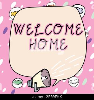 Handwriting text Welcome Home, Internet Concept Expression Greetings ...