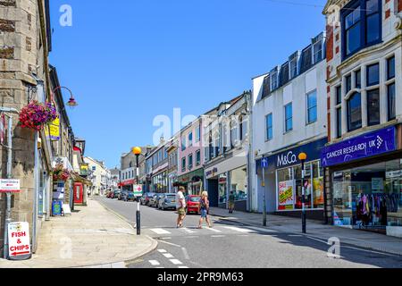 Higher Fore Street, Redruth, Cornwall, England, United Kingdom Stock ...