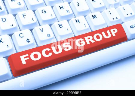 Text showing inspiration Focus Group. Business showcase showing ...