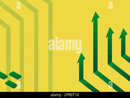 Arrow system pointing upwards symbolizing successful project completion ...