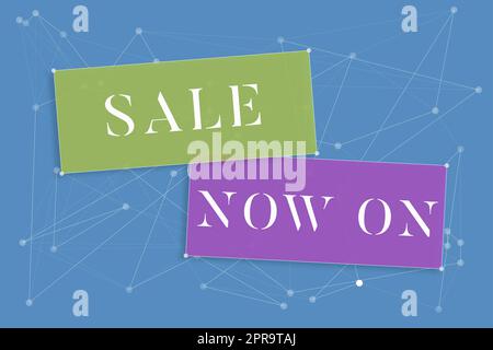 Writing displaying text Sale Now On. Business approach Reduction of ...