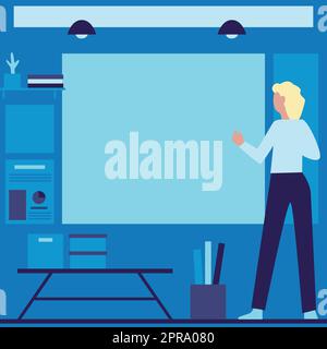 Businesswoman Casual Standing Presenting Charts And New Wonderful Ideas ...