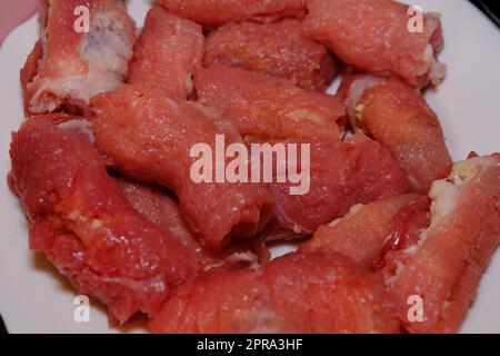 Raw meat roll slavink isolated on white background Stock Photo - Alamy