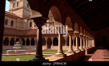3D rendering of a medieval castle outside Stock Photo - Alamy