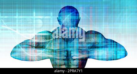 VR Fitness Exercise Game as Fun Background Stock Photo - Alamy