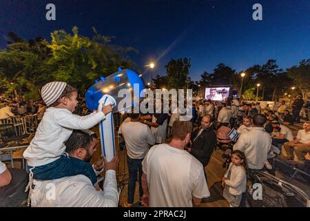 Harish, Israel. Religious Jews celebrate the country's independence ...