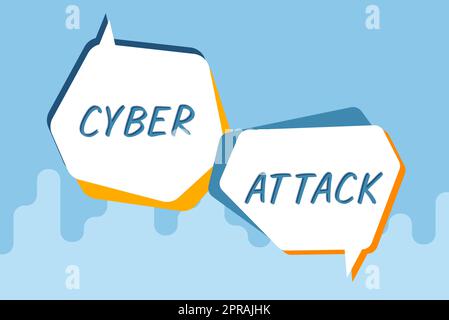 Writing displaying text Cyber Attack, Business approach An attempt by ...