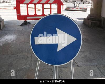 Regulatory signs, proceed in direction indicated by arrow traffic sign ...