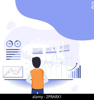 Businessman Looking At A Chart And Presenting Crucial Graphs And Charts ...
