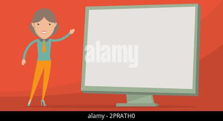 Instructor Drawing Palm Pointing Board Showing New Lessons. Teacher ...