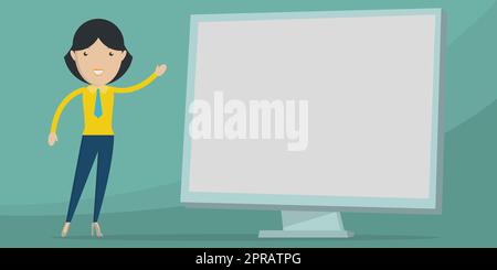 Instructor Drawing Palm Pointing Board Showing New Lessons. Teacher ...