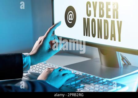 Conceptual display Cyber Monday. Business concept Marketing term for ...