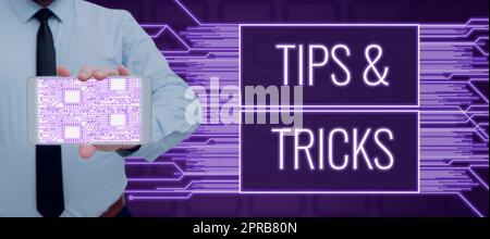 Handwriting text Tips And Tricks. Internet Concept Steps Lifehacks ...