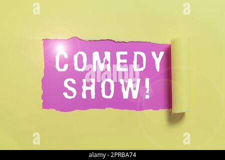Handwriting text Comedy Show, Business approach Funny program Humorous ...