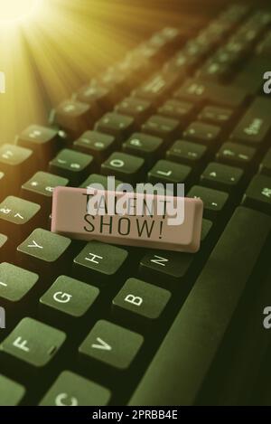 Text caption presenting Talent Show. Business approach Competition of ...