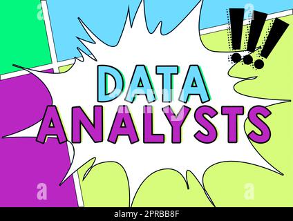 Hand writing sign Data Analysts. Business idea Programmer Design and Create Report Identifies ...