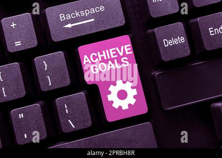 Conceptual display Achieve Goals. Business approach Results oriented ...