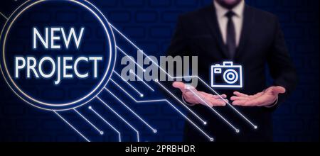 Writing displaying text New Project, Concept meaning individual ...