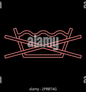 Prohibited wash Clothes care symbols Washing concept Laundry sign icon ...
