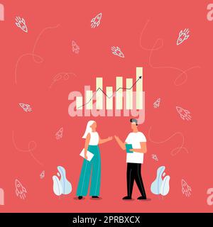 Illustration Of Partners Sharing New Wonderful Ideas For Skill ...